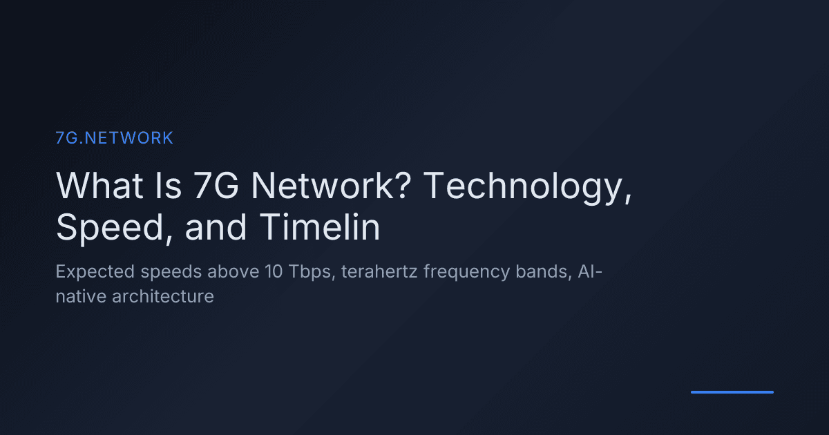 What Is 7G Network? Technology, Speed, and Timeline Explained